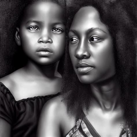 Black Mother And Daughter Photorealistic Midjourney OpenArt