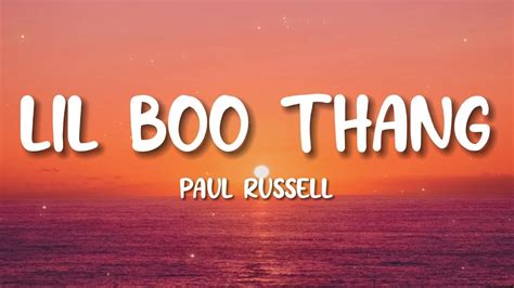 Paul Russell Lil Boo Thang Lyrics YouTube