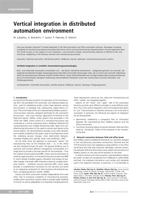 pdf vertical integration in distributed automation environment