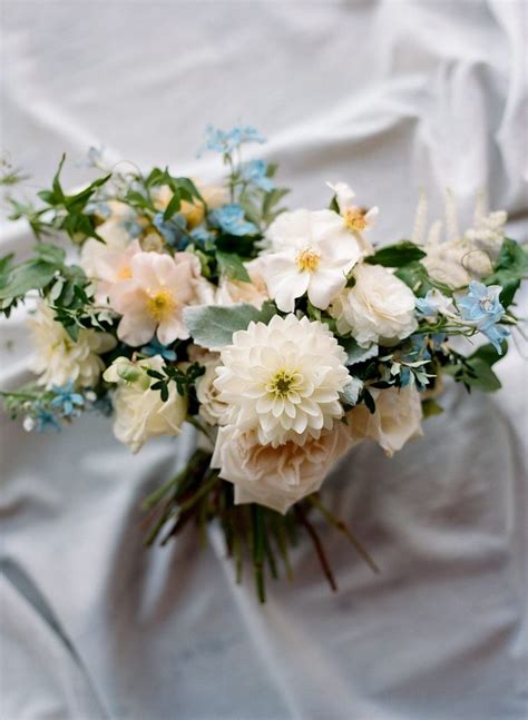 22 Beautiful Bouquets That Can Double As Your Something Blue Blue