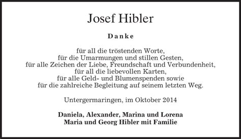 Traueranzeigen Von Josef Hibler Trauer Merkur De