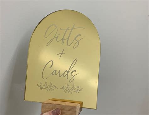 Letrero de acrílico espejado dorado Letrero de boda grabado Etsy México