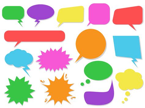 Set Of Colorful Speech Bubbles Vector Illustration Vector Art