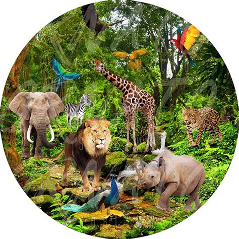 Painel Redondo Sublimado D Safari X M Elo