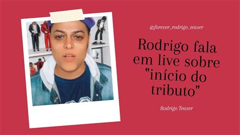 Rodrigo Fala Um Pouco Sobre Quando Come Ou O Show Youtube