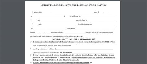 Fase 2 Ecco Il Nuovo Modello Di Autocertificazione Da Compilare E
