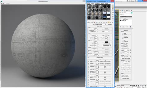 Corona Shader Concrete With High Fresnel IOR And Arroway Textures
