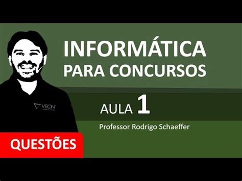 Informática para concursos Aula 1 questões YouTube
