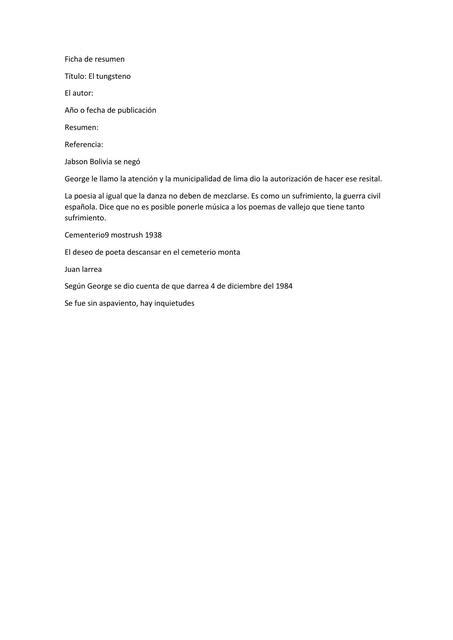 Resumen El Turgsteno Maryuri Lisbeth Udocz