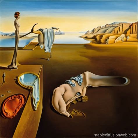 Art Nouveau interpretation of Dalí s Persistence of Memory Stable