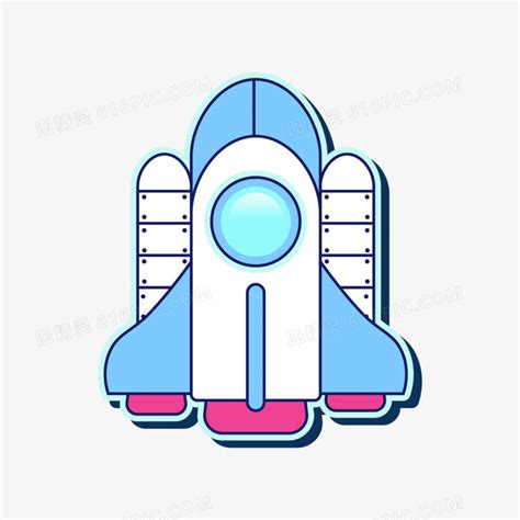 一组卡通蓝色线条宇宙飞船贴纸合集系列五素材图片免费下载 PNG素材 编号1kxi80q3q 图精灵