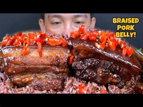 Spicy Braised Pork Belly Mukbang Asmr Filipino Food Mukbang Asmr YouTube