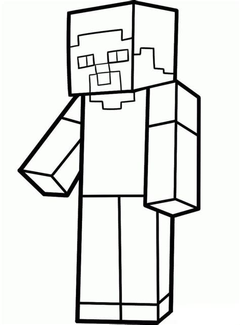 Målarbild Steve Minecraft Skiv ut gratis på malarbilder se