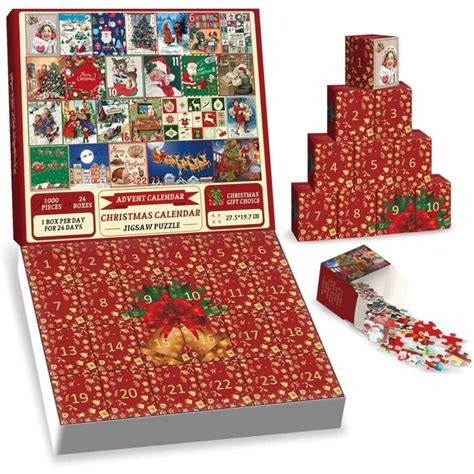 Calendrier De L Avent De Noël Puzzles de Décorations de Noël ZGEER
