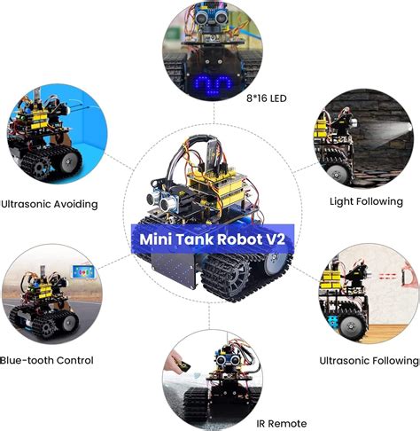 Keyestudio Mini Tank Robot V Smart Car Kit For Ubuy