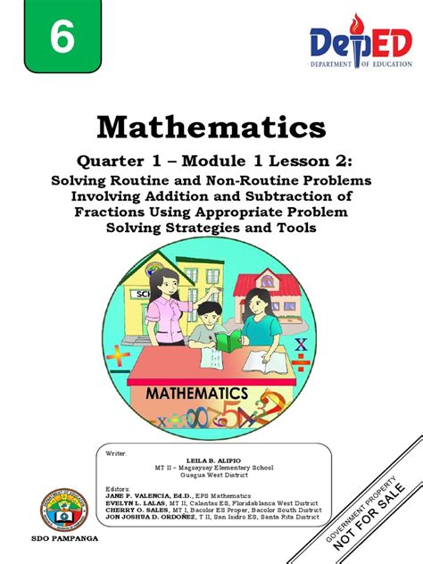 math gr6 q1 module 01 l2 solves routine and non routine problems involving addition and