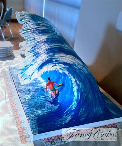The Wave Edible Art Surf Cake Wave Cake Cake Art