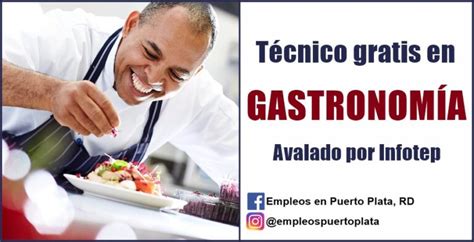 Técnico gratis en Gastronomía vía Infotep Enero 2024