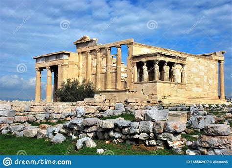 Templo Na Acr Pole De Atenas Gr Cia Imagem De Stock Imagem De