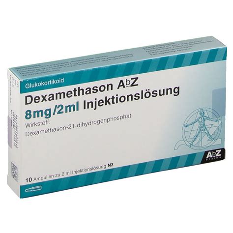 Dexamethason AbZ 8 mg 2 ml Injektionslösung 10 St shop apotheke