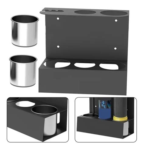 SUPPORT DE PULVÉRISATEUR de graisse métallique robuste avec gobelets