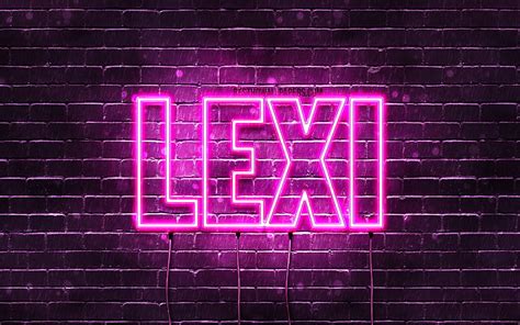 Lexi With Names Female Names Lexi Name Purple Neon Lights Horizontal Text Hd Wallpaper Peakpx