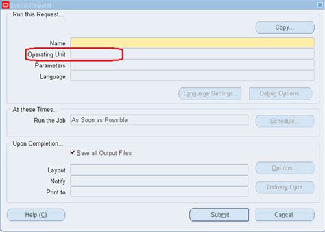 How To Enable The MOAC Parameter Operating Unit For A Concurrent