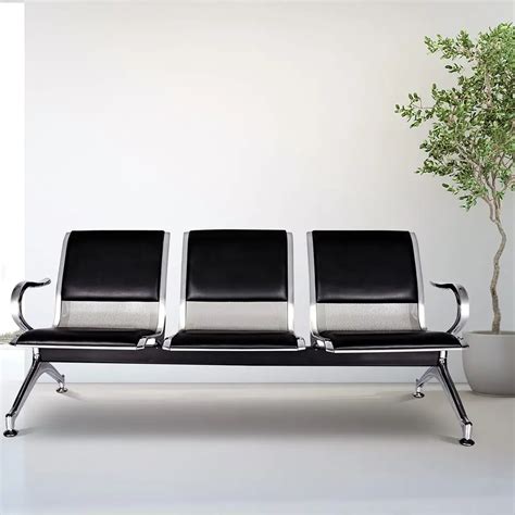 3 Link Padded Waiting Bench Pogo Furniture