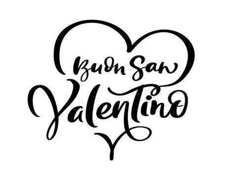 Premium Vector Happy Valentine Day On Italian Buon San Valentino With