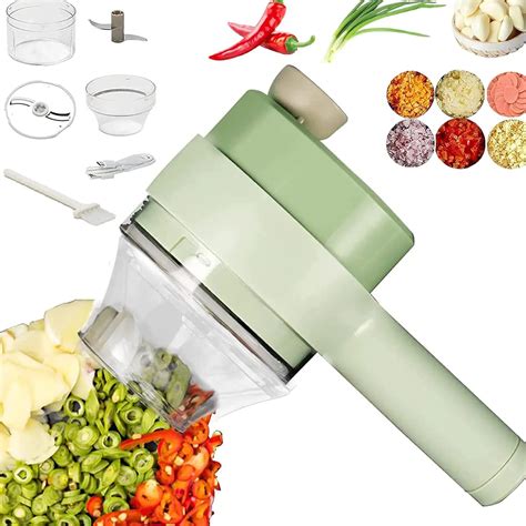 Ensemble de coupe légumes électrique portable 4 en 1 mini hachoir