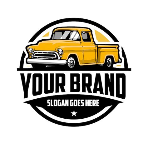 Premium Vector Classic Hot Rod Truck Restoration Emblem Ready Made