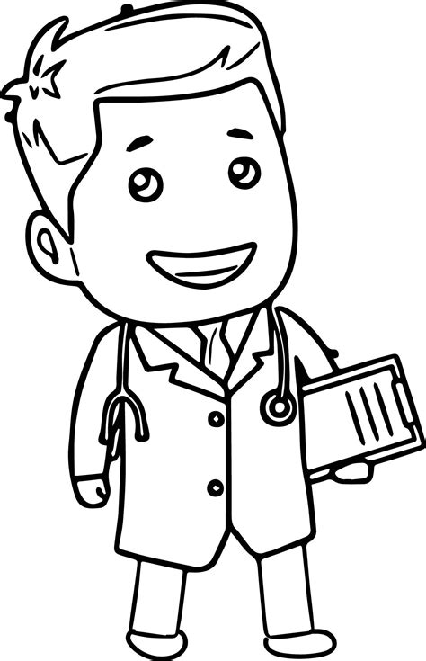 Médico Niño para colorear imprimir e dibujar ColoringOnly
