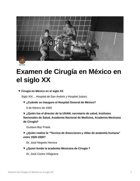 Examen de cirugía en México en el siglo XX ESPM MEDICINA uDocz