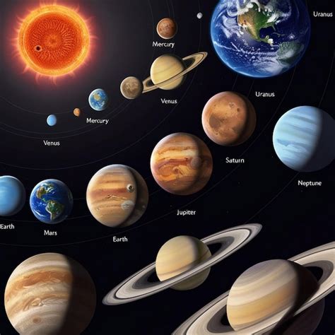 Um Sistema Solar Planetas Do Sistema Solar E Os Planetas Imagem