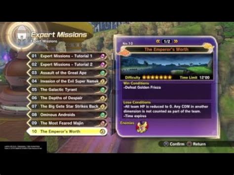 Dragon Ball Xenoverse All Expert Missions Ultimate Finish Showcase