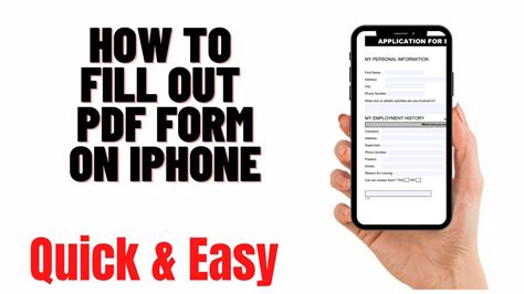 How To Fill Out Pdf Form On Iphone YouTube