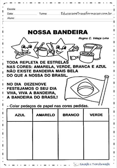Atividades Semana Da P Tria Educa O Infantil Nossa Bandeira