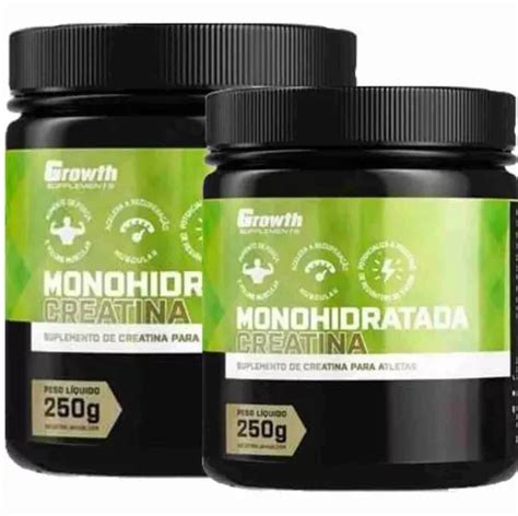 Creatina 250g Monohidratada Original Growth Kit 2 Potes Frete grátis