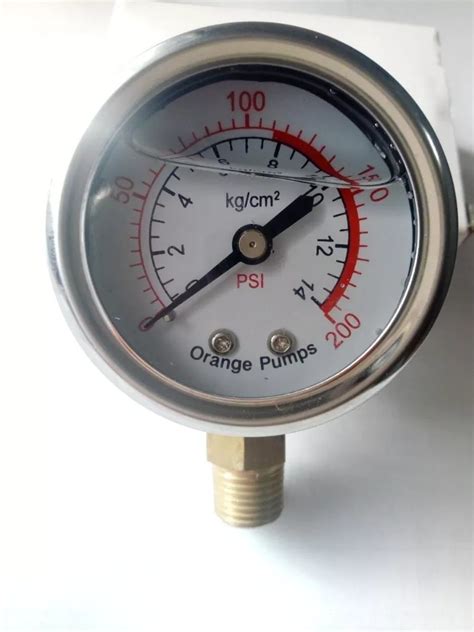 Manómetro De Glicerina 0 200 Psi Caratula De 2 Entrada 1 4 Meses sin