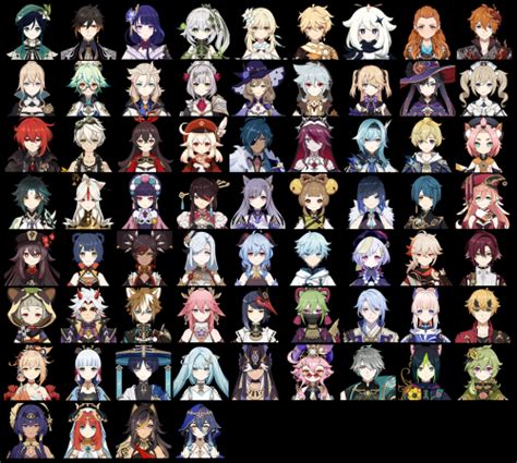 Create A Genshin Impact Character Icons 3 5 Tier List TierMaker