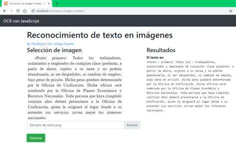 extraer el texto de una imagen con javascript y tesseract js aplicación web parzibyte s blog