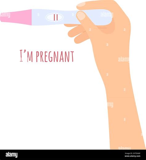 La mano de la mujer con una prueba de embarazo positiva Planificación