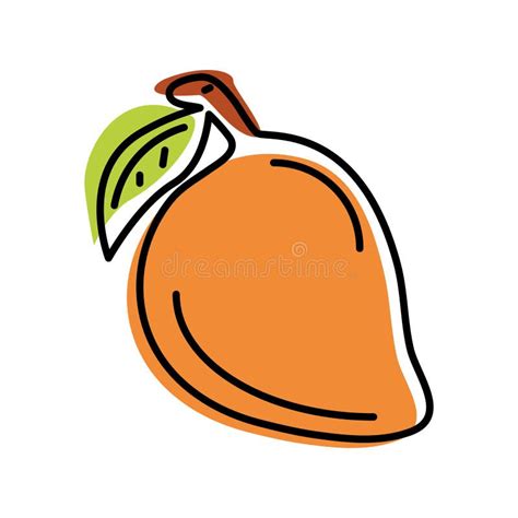 Icono De La Fruta Fresca De Mango Ilustración del Vector Ilustración