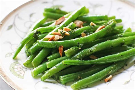 Haricots Verts Aux Amandes Et Au Thym