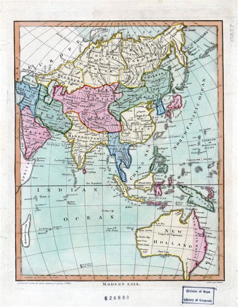 Large Detailed Old Map Of Modern Asia 1796 Old Maps Of Asia Asia