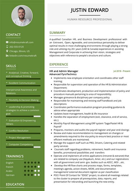 Professional Human Resources Resume At Shirley Barrett Blog