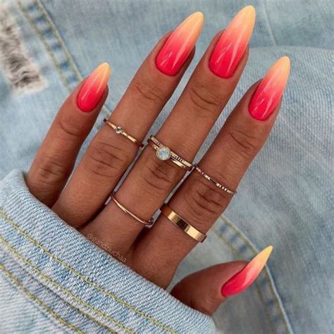 Neon Orange Ombre Nails Get Ready To Glow With This Sizzling Trend