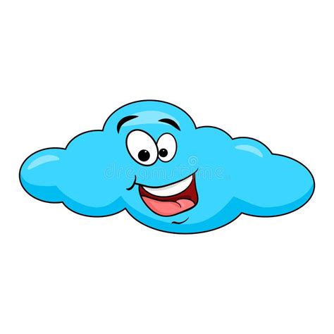 Personnage De Nuage De Dessin Animé Mignon Avec Sourire Et Yeux