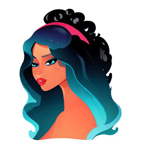 Black Hair Goddess Graphic · Creative Fabrica