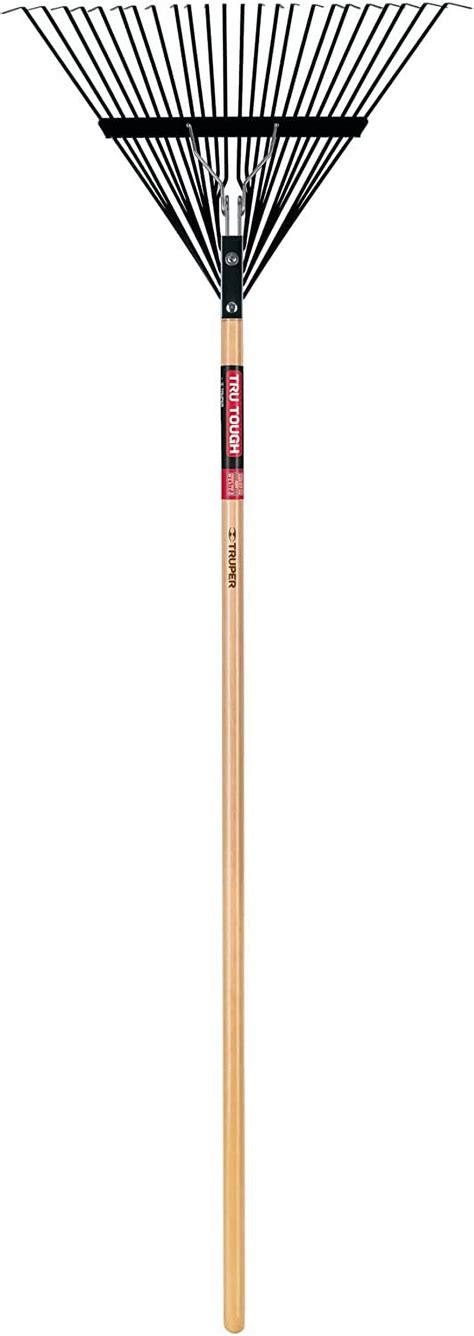 30480 Steel Leaf Rake 24 Tines 24 Inch Head 54 Inch Wood Handle